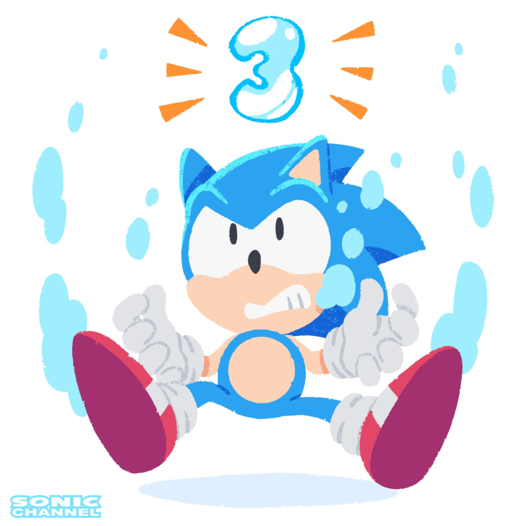 Sonic Channel Commemorative Illustration: Classic Sonic Underwater ...