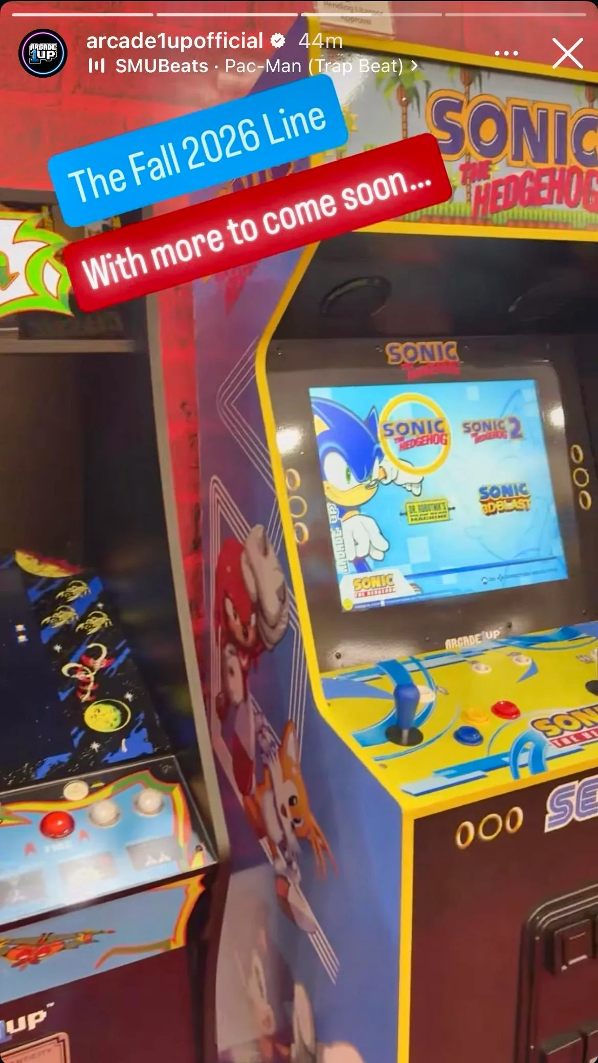 Sonic Arcade Cabinet Revealed as Basic Fun! Unveils First Arcade1Up ...